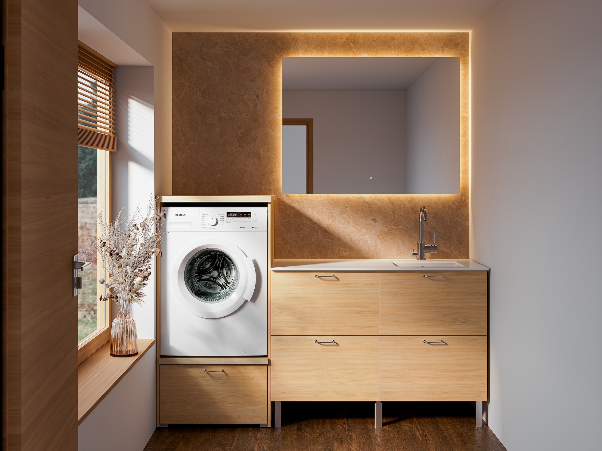 Bästa tips för tvättmaskin i badrummet